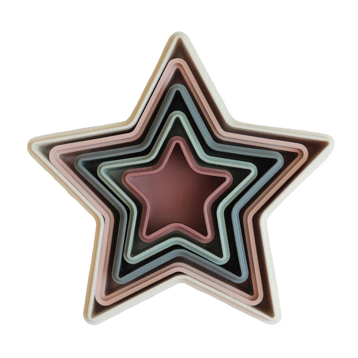 Playful learning times with Nesting Stars from Mushie!